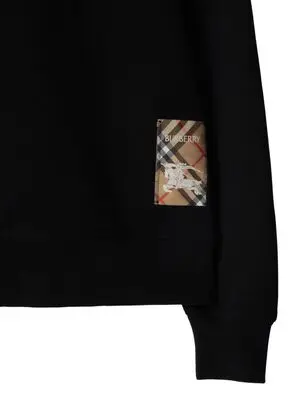 Burberry Check-patch Cotton Sweatshirt