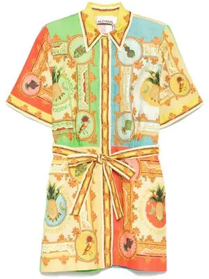 ALEMAIS La Musica Mini Dress - Yellow