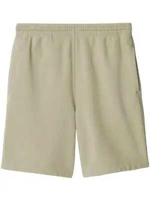 Burberry Equestrian Knight Appliqué Cotton Shorts - Neutrals