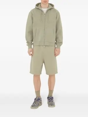 Burberry Equestrian Knight Appliqué Cotton Shorts - Neutrals