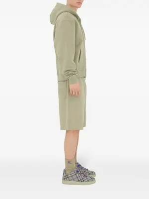Burberry Equestrian Knight Appliqué Cotton Shorts - Neutrals
