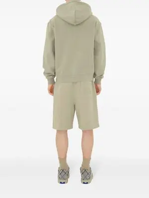 Burberry Equestrian Knight Appliqué Cotton Shorts - Neutrals
