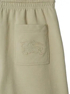 Burberry Equestrian Knight Appliqué Cotton Shorts - Neutrals