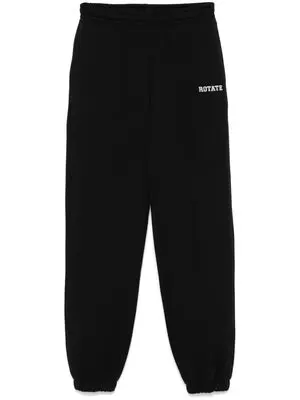 ROTATE BY BIRGER CHRISTENSEN Fleece-lined Sweatpants - Black