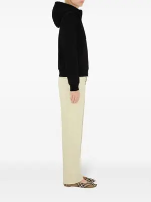 Burberry Check Label Zip-up Hoodie - Black