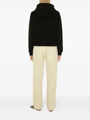 Burberry Check Label Zip-up Hoodie - Black