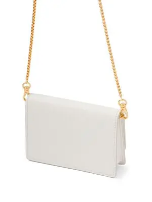 Prada Enamel Triangle Logo Wallet-on-chain - White