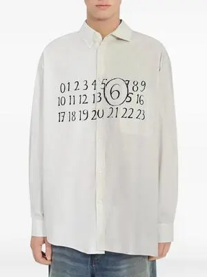 MAISON MARGIELA Numeric Asymmetric Shirt - Neutrals