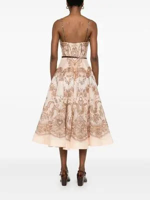Zimmermann Crush Midi Dress - Neutrals