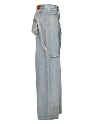 Natasha Zinko Denim Jeans With Detachable Straps