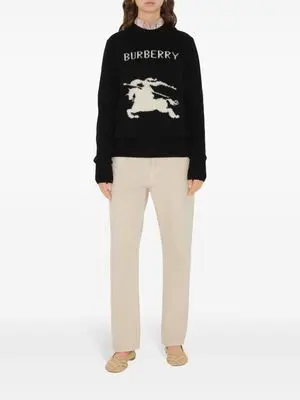 Burberry Equestrian Knight Pullover Sweater - Black