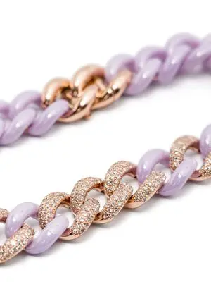 Shay 18kt Rose Diamond And Ceramic Bracelet