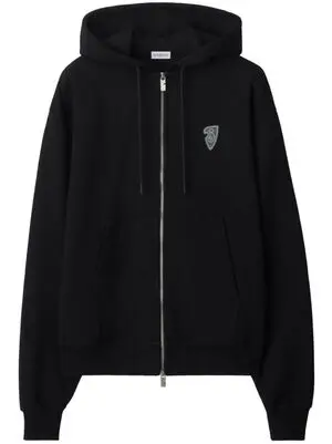 Burberry Ekd Cotton Hoodie - Black