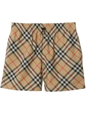 Burberry Check-pattern Shorts - Neutrals