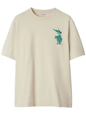 Burberry Ekd Cotton T-shirt - Neutrals