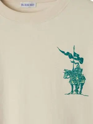 Burberry Ekd Cotton T-shirt - Neutrals