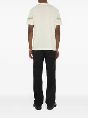 Burberry Striped Cotton T-shirt - Neutrals