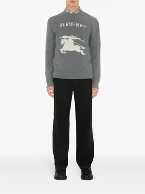 Burberry Knight Wool-cashmere Blend Sweater - Grey