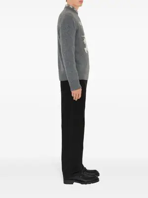 Burberry Knight Wool-cashmere Blend Sweater - Grey