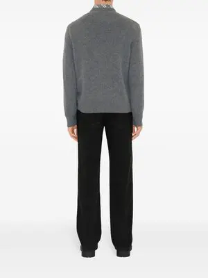 Burberry Knight Wool-cashmere Blend Sweater - Grey