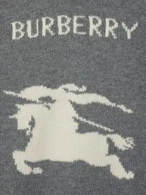 Burberry Knight Wool-cashmere Blend Sweater - Grey