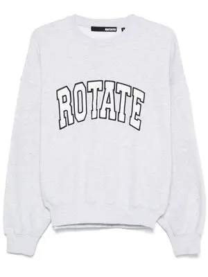 ROTATE BY BIRGER CHRISTENSEN Embroidered Logo Sweatshirt - Grey