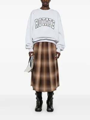 ROTATE BY BIRGER CHRISTENSEN Embroidered Logo Sweatshirt - Grey