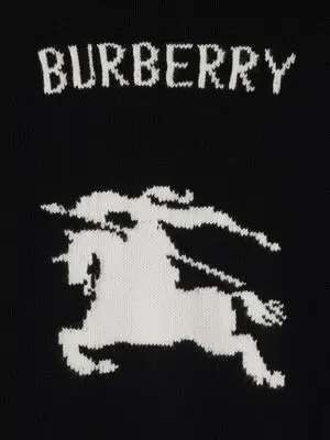 Burberry Knight Motif Wool-cashmere Blend Sweater - Black