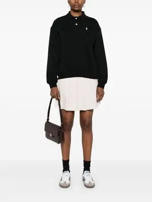 Polo Ralph Lauren Polo-collar Fleece Sweatshirt - Black