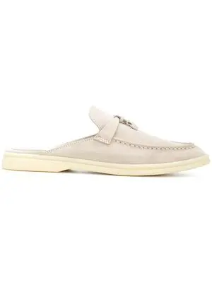 Loro Piana Suede Almond Toe Loafers - Neutrals