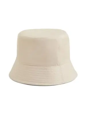 Marni Logo-embroidered Gabardine Bucket Hat - Neutrals
