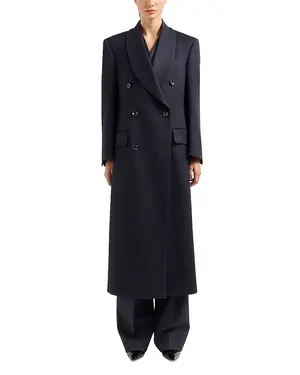 Emporio Armani Double Breasted Wool Coat