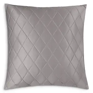 MATOUK Nocturne Sateen Quilted Oversized Euro Sham - Platinum