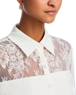 Aqua Lace Shirt - Ivory