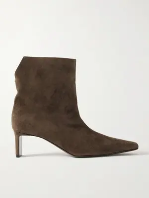 Khaite Ona Suede Ankle Boots - Brown