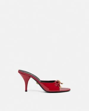 Versace Versace Opera Bow Patent Mules 85 Mm Red