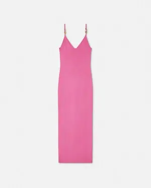 Versace Versace Ribbed Knit Midi Dress Pink