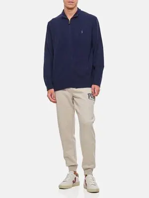 Polo Ralph Lauren Pure Wool Zip-up Turtleneck Cardigan - Blue
