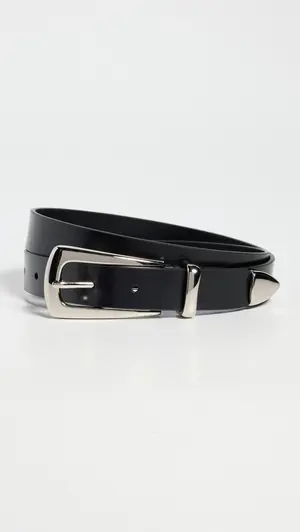 FAVORITE DAUGHTER Statement Belt - Black/nickel