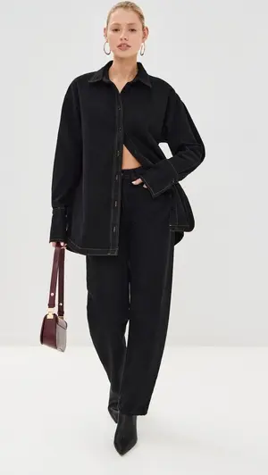Lioness Off Duty Denim Shirt - Onyx Denim