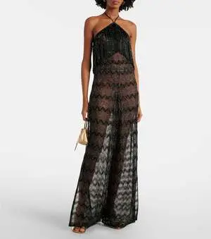 Missoni Zigzag Fringed Lamé Jumpsuit