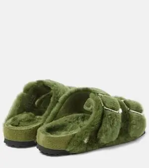 BIRKENSTOCK Arizona Shearling Sandals - Green