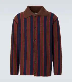 BODE Striped Mohair-blend Cardigan