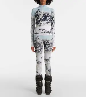 Perfect Moment Jacquard Half-zip Ski Top - Multicoloured
