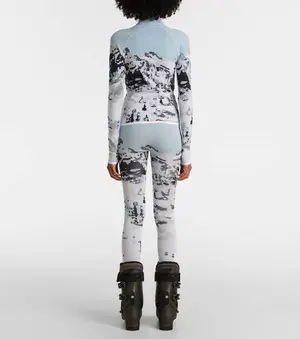 Perfect Moment Jacquard Half-zip Ski Top - Multicoloured