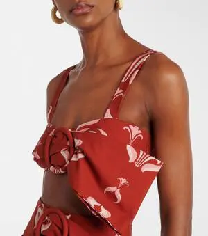 ADRIANA DEGREAS Printed Crop Top