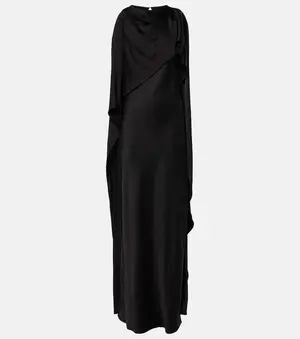 Simkhai Izel Satin Gown - Black