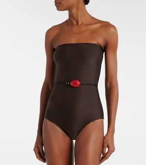 ADRIANA DEGREAS Embellished Bandeau Swimsuit
