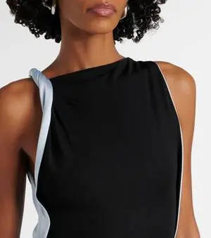 Victoria Beckham Asymmetric Draped Midi Dress