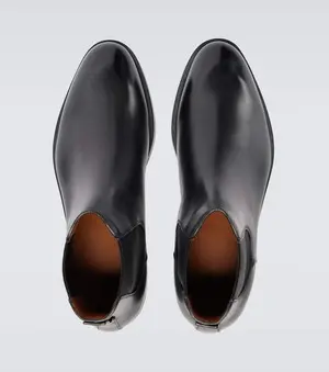 Zegna Leather Chelsea Boots